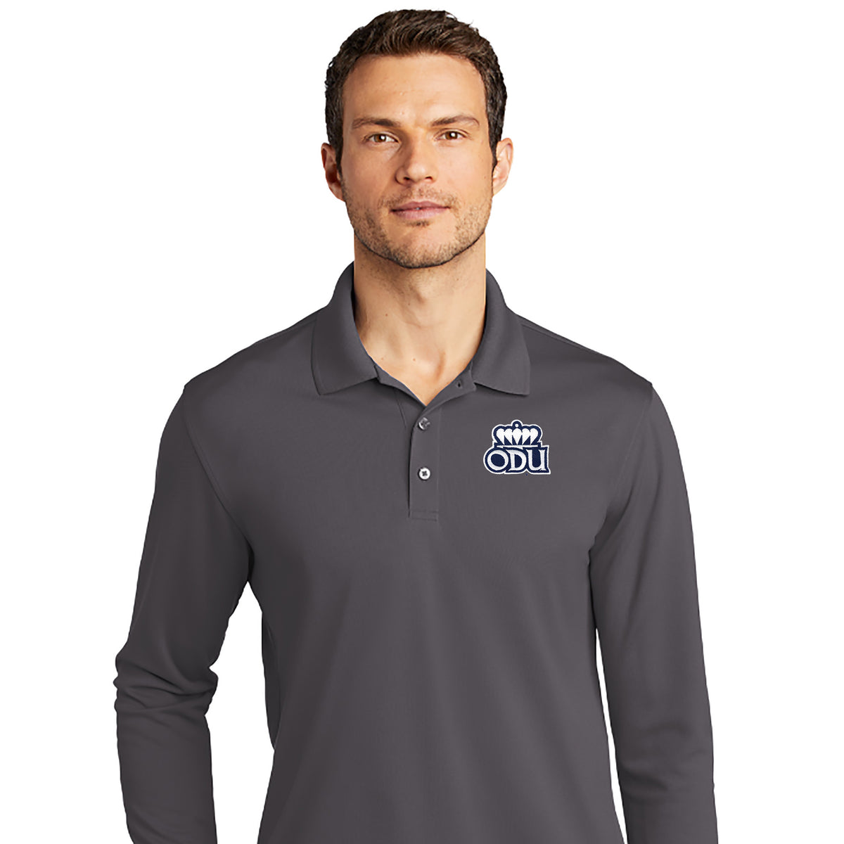 Old Dominion University, ODU, UV Micro-Mesh Long Sleeve Polo Shirt ...
